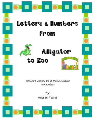 Letters and numbers from A to Z