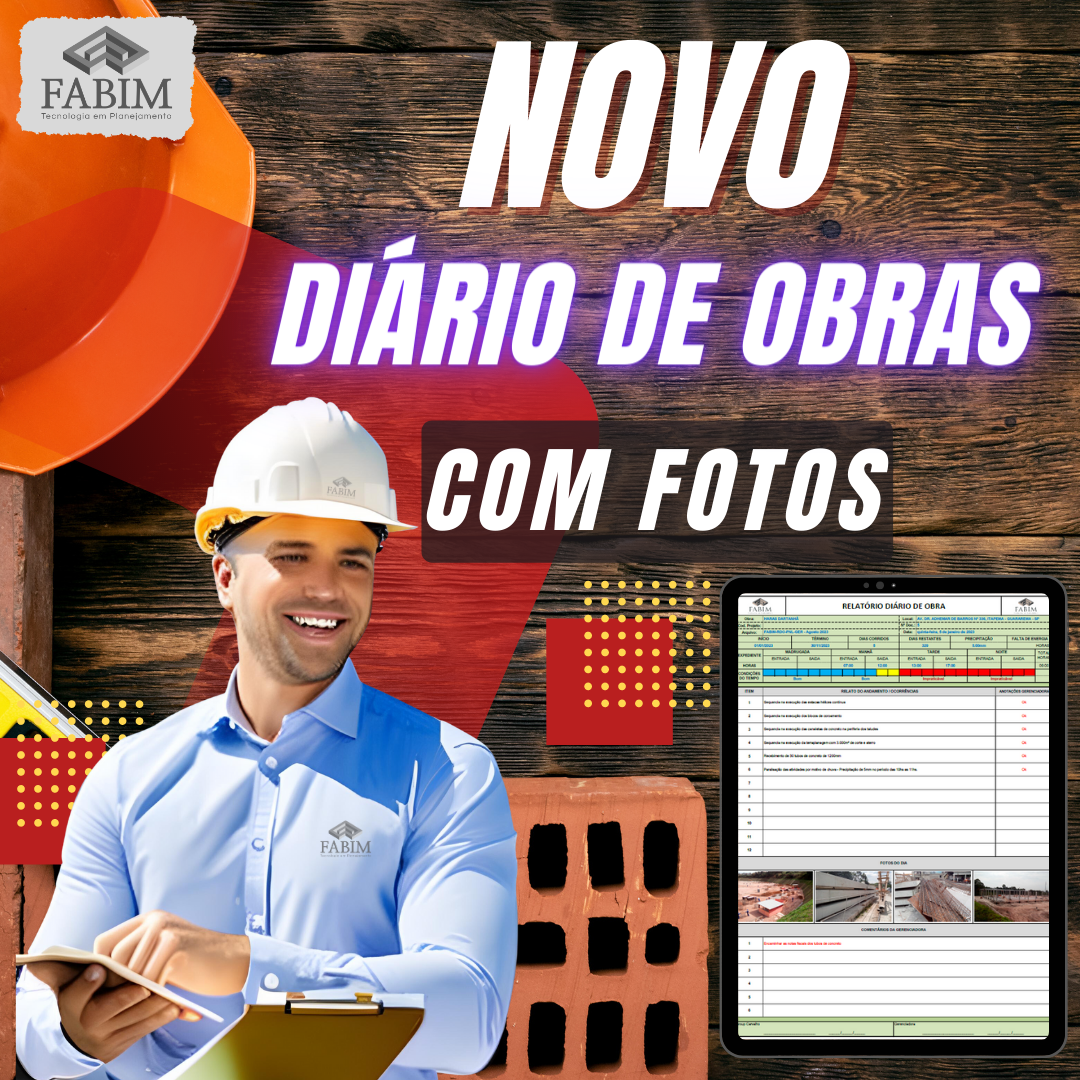 Diário de Obra Automatizado + Template EAP Ms Project + Planilha Q...