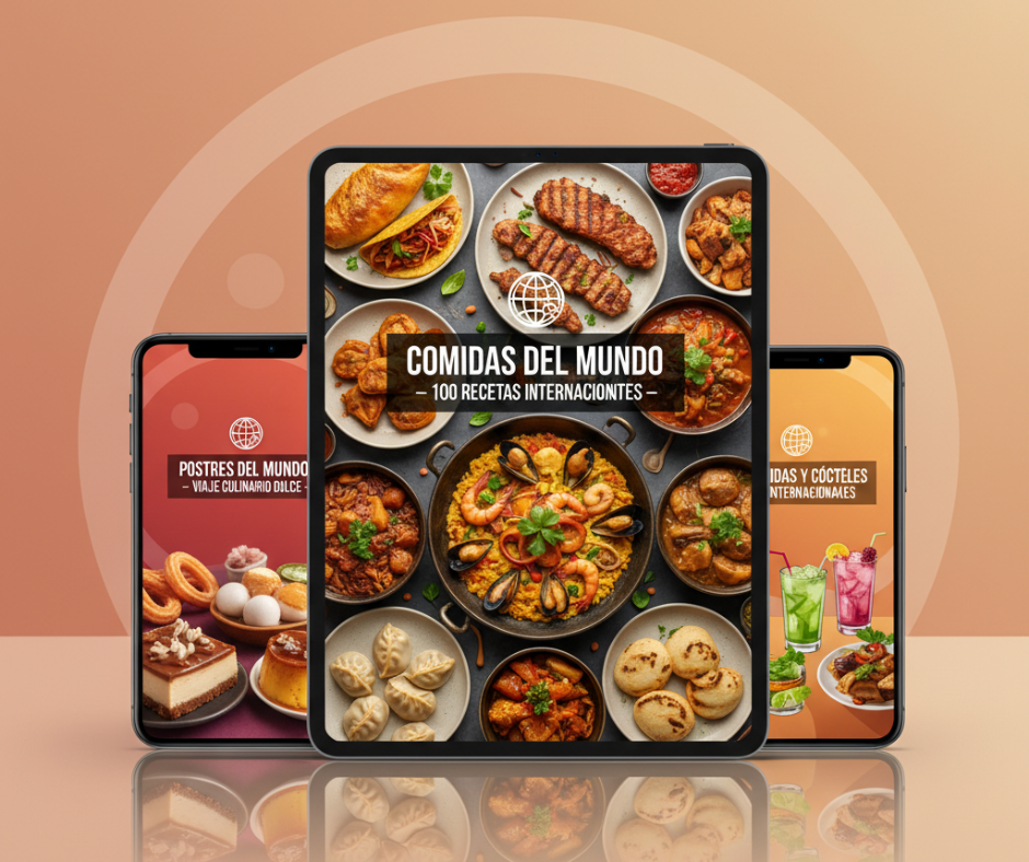 Comidas del Mundo – 100 Recetas Internacionales que Encantan a Todos