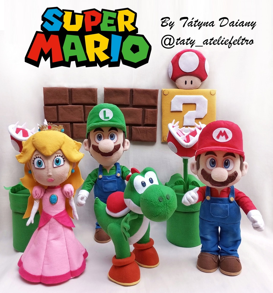 MOLDE/APOSTILA SUPER MARIO EM FELTRO