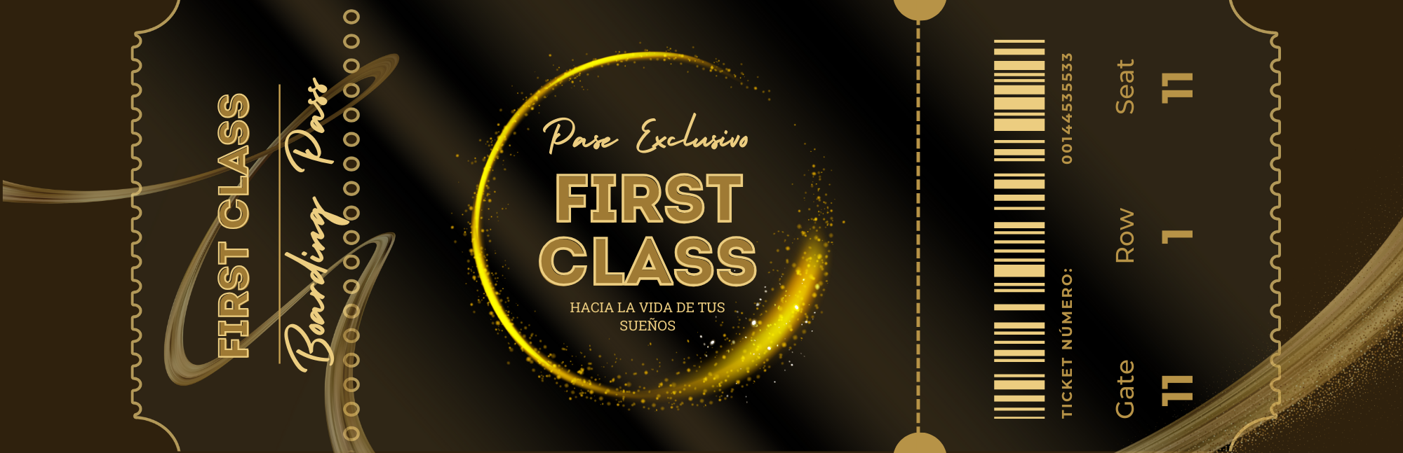 FIRST CLASS BOARDING PASS -Revolución de viajeras digitales - Rosal...