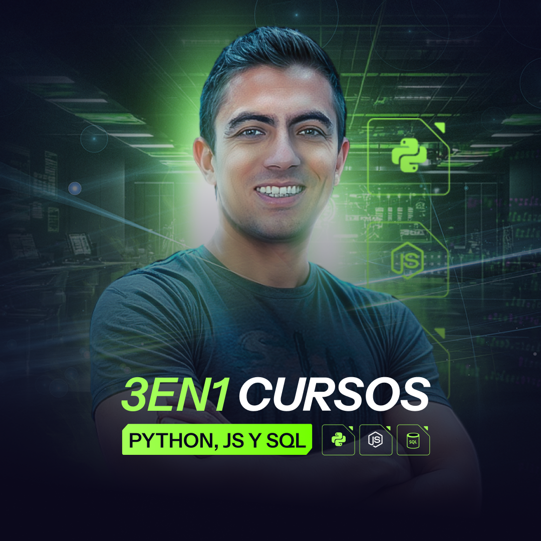 3en1 Cursos: Python, JavaScript y SQL - Academia X | Hotmart