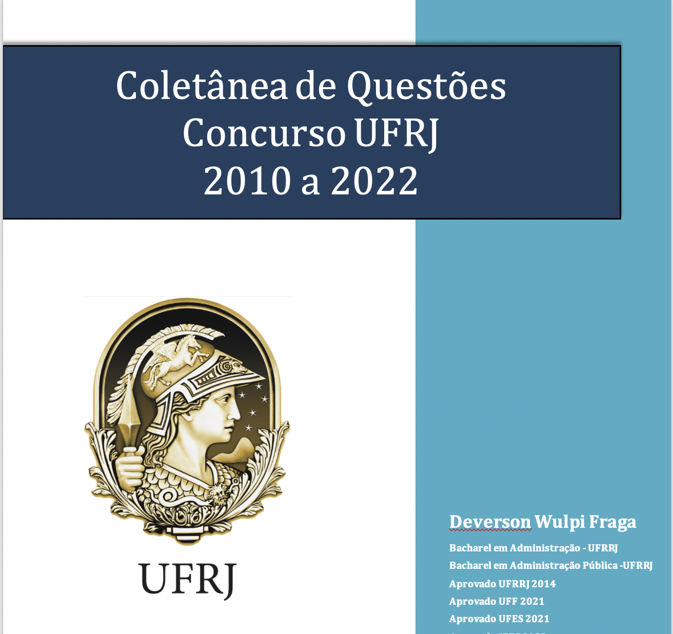 Apostila concurso UFRJ 2023 - Deverson Wulpi Fraga | Hotmart
