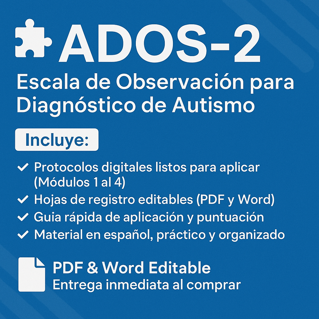 🧩 ADOS-2 – Escala de Observación para Diagnóstico de Autismo | Hot...