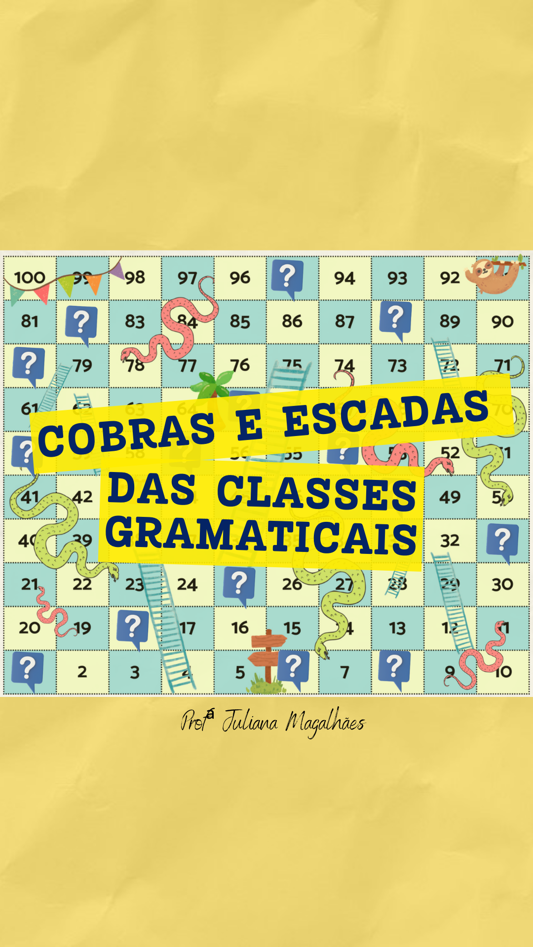 Classes Gramaticais - Cobras e escadas - Juliana Magalhães | Hotmart