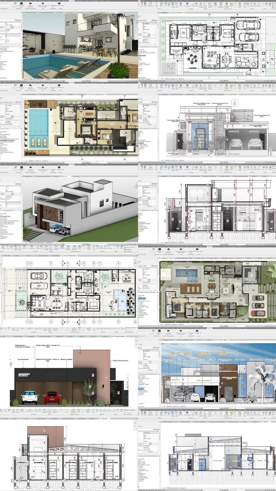Mega Combo Templates BIM Revit – 4 Projetos Residenciais Completos ...