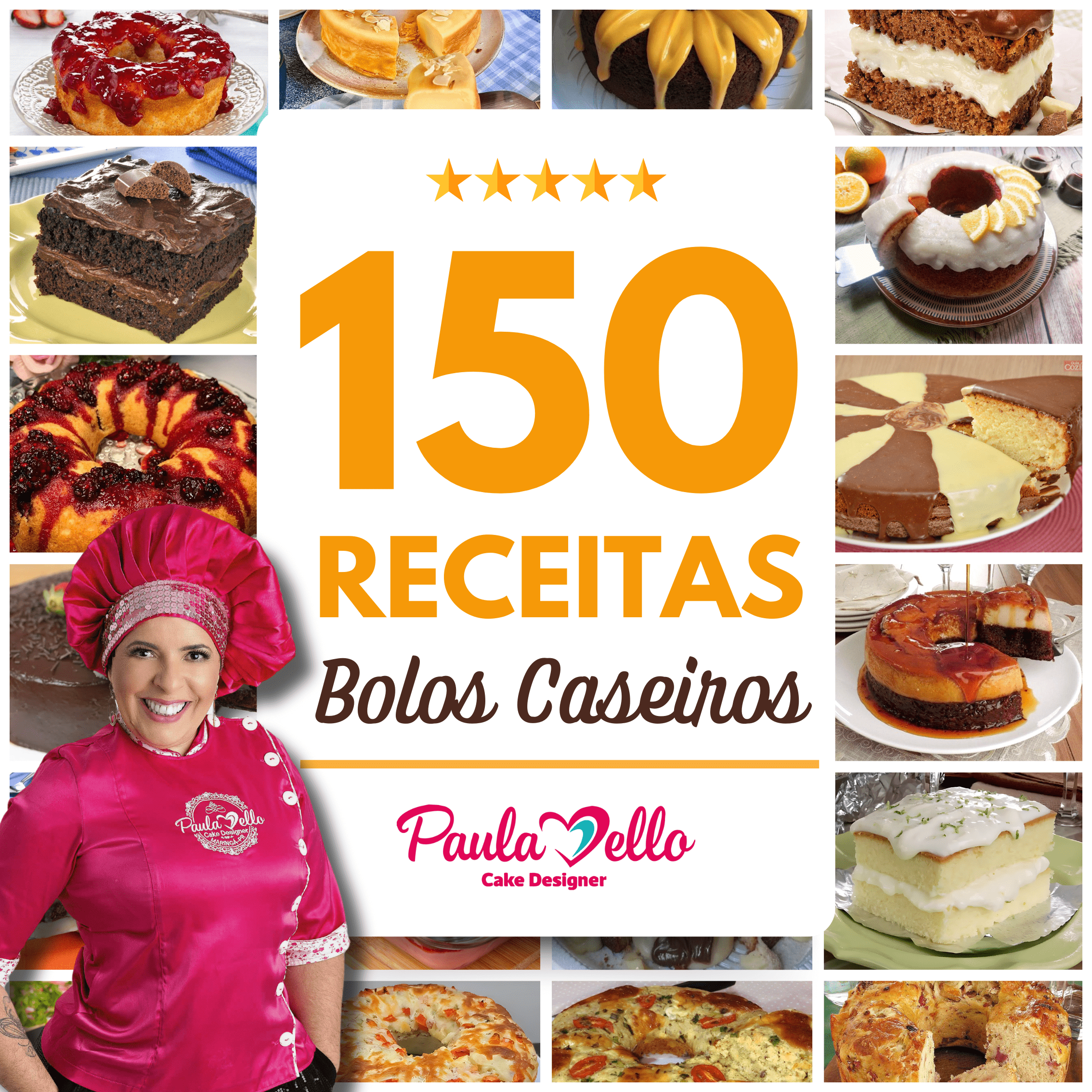 Apostila - 150 Receitas de Bolos Caseiros - Paula mello | Hotmart