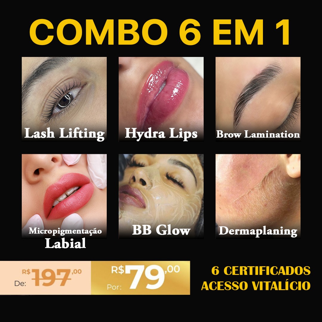 Combo 6 em 1 - Thali Vercciare - Beleza Brasileira Academy