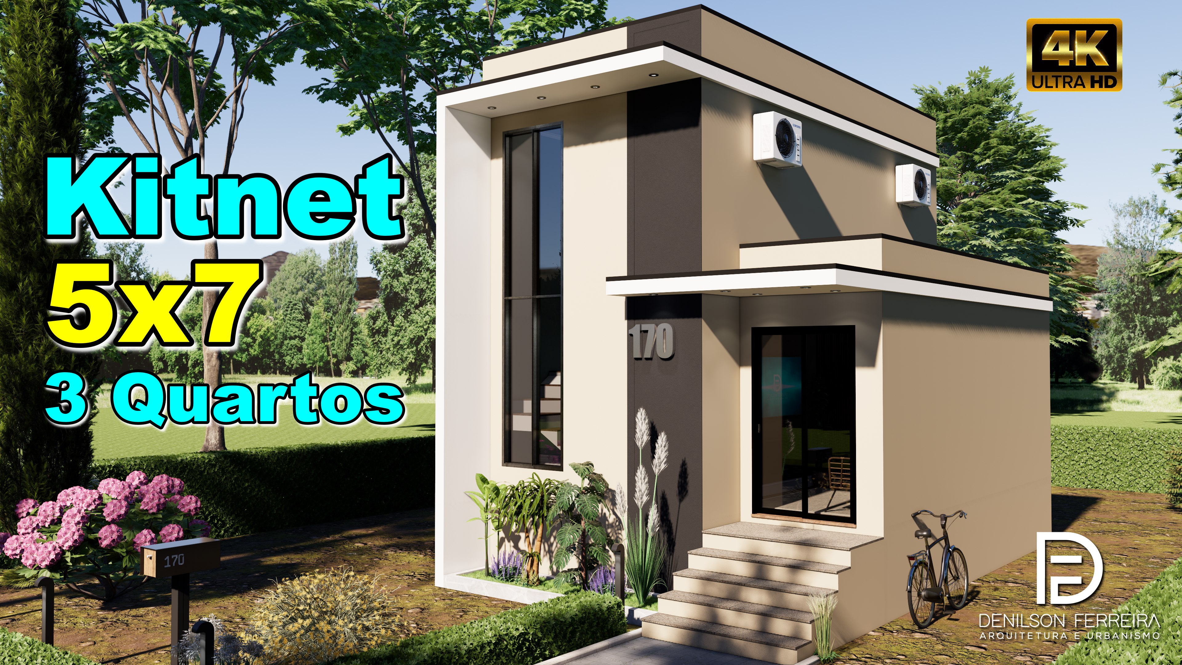 Kitnet 5x7 Incrível: 3 Quartos, Escritório e Fachada Moderna! 🏠