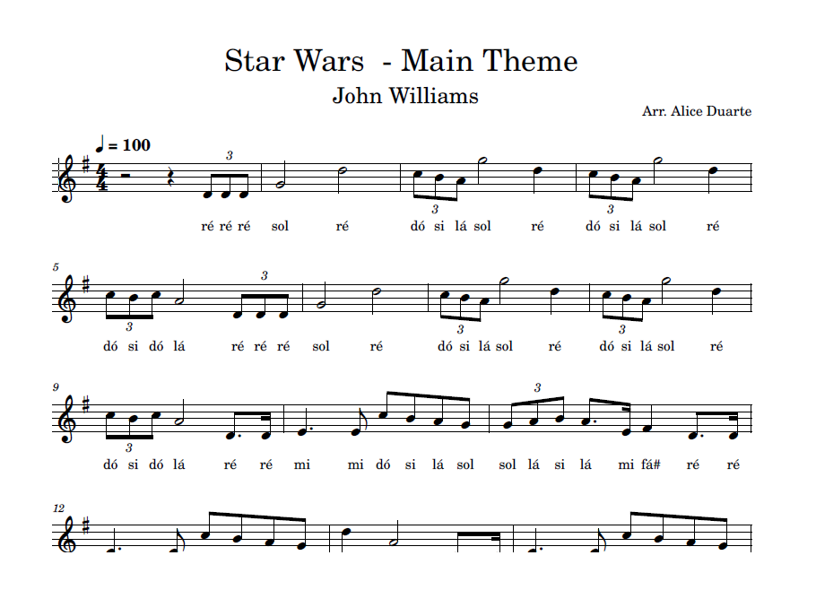 Star Wars - Main Theme (John Williams) | Partitura Facilitada em So...
