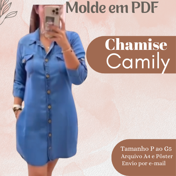 MOLDE EM PDF CHAMISE CAMILY - Universo dos moldes | Hotmart