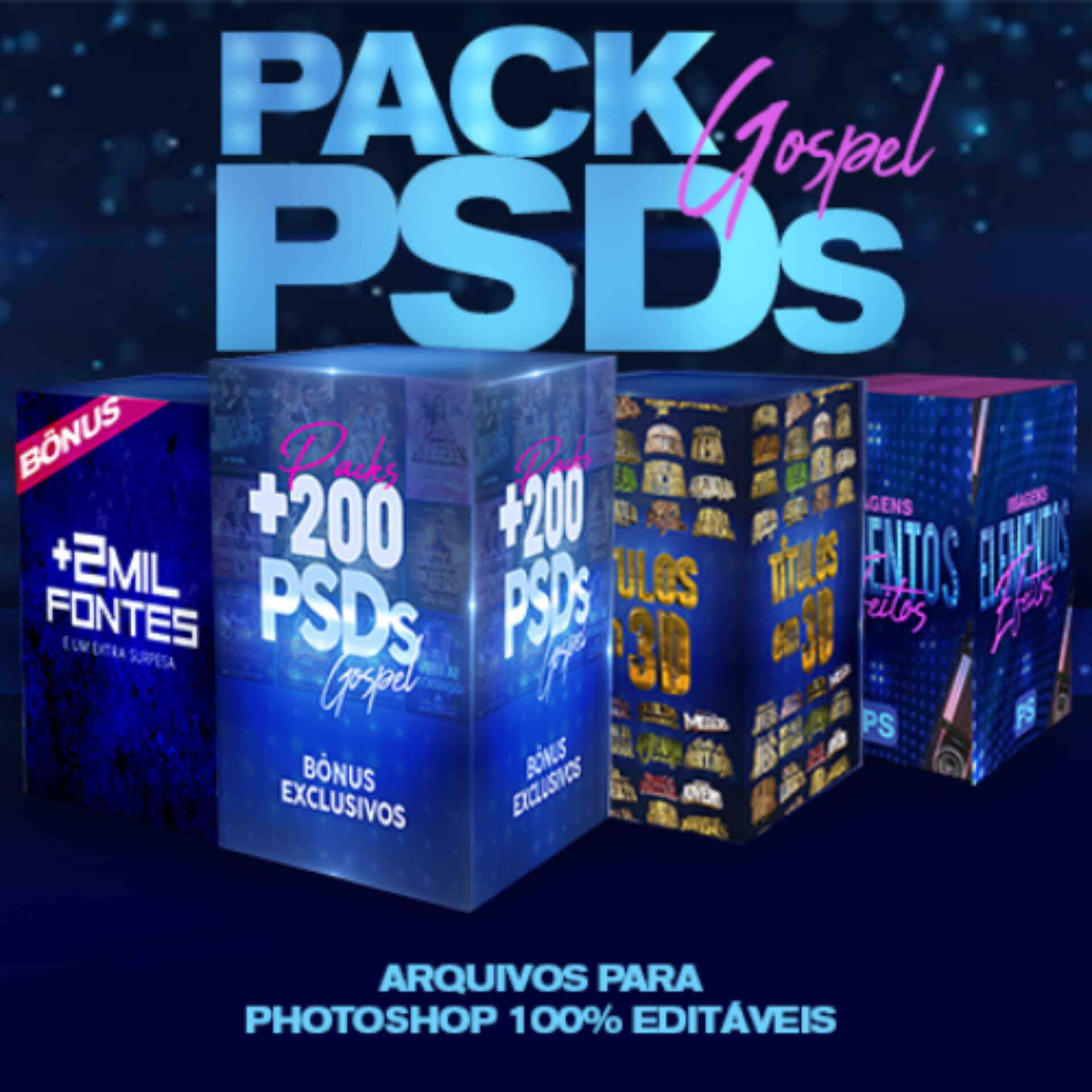 PACK DE PSDs GOSPEL EDITÁVEL