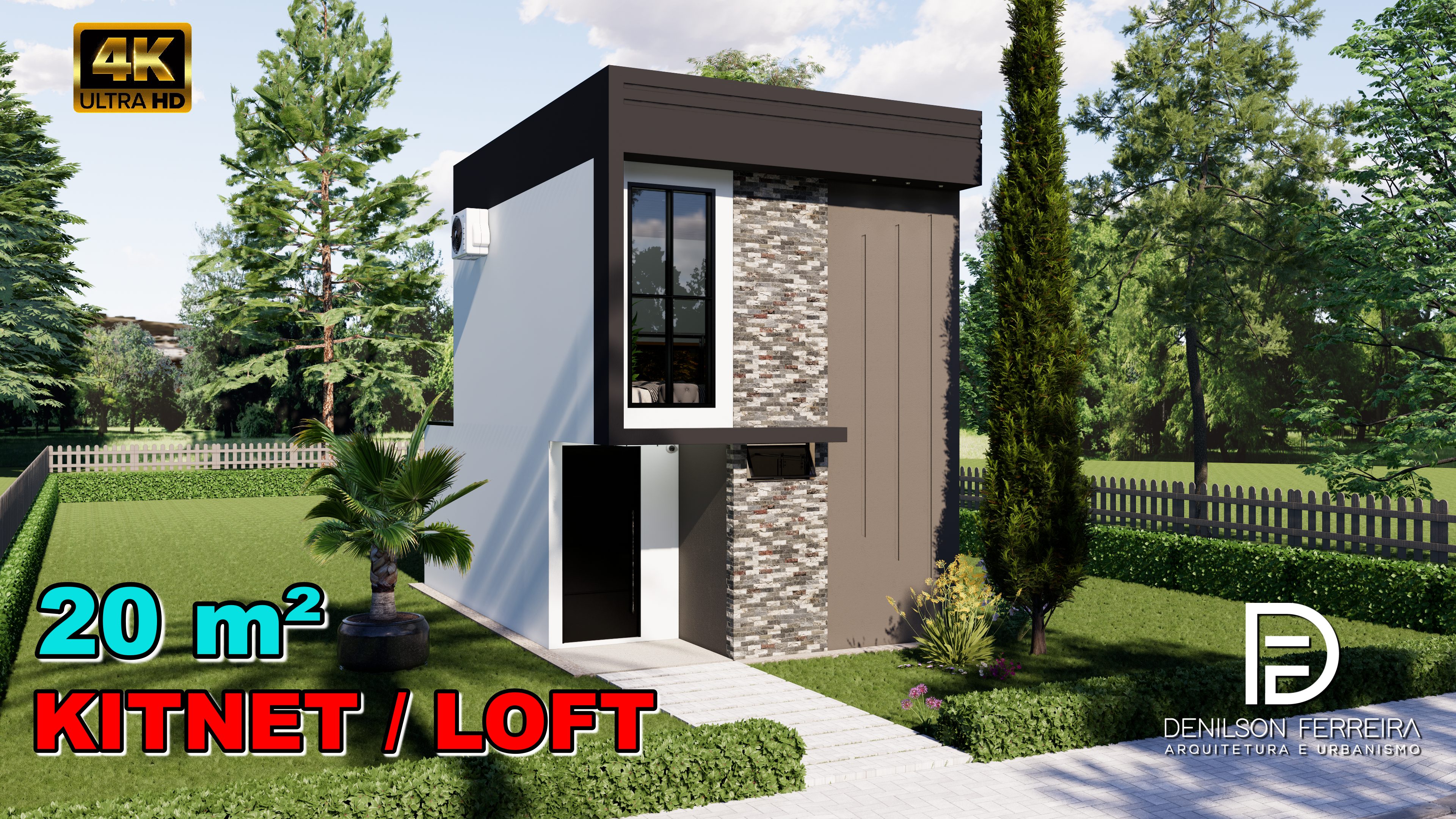 Loft 20 m² | Projeto 4x5 com Mezanino | Tiny House | Quitinete | Sm...
