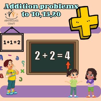 math centers Addition problems to 10,15,20 worksheets within20