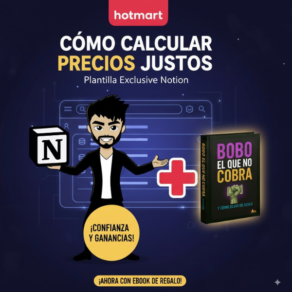 Cómo CALCULAR PRECIOS justos (plantilla notion) + Ebook Bobo el qu...