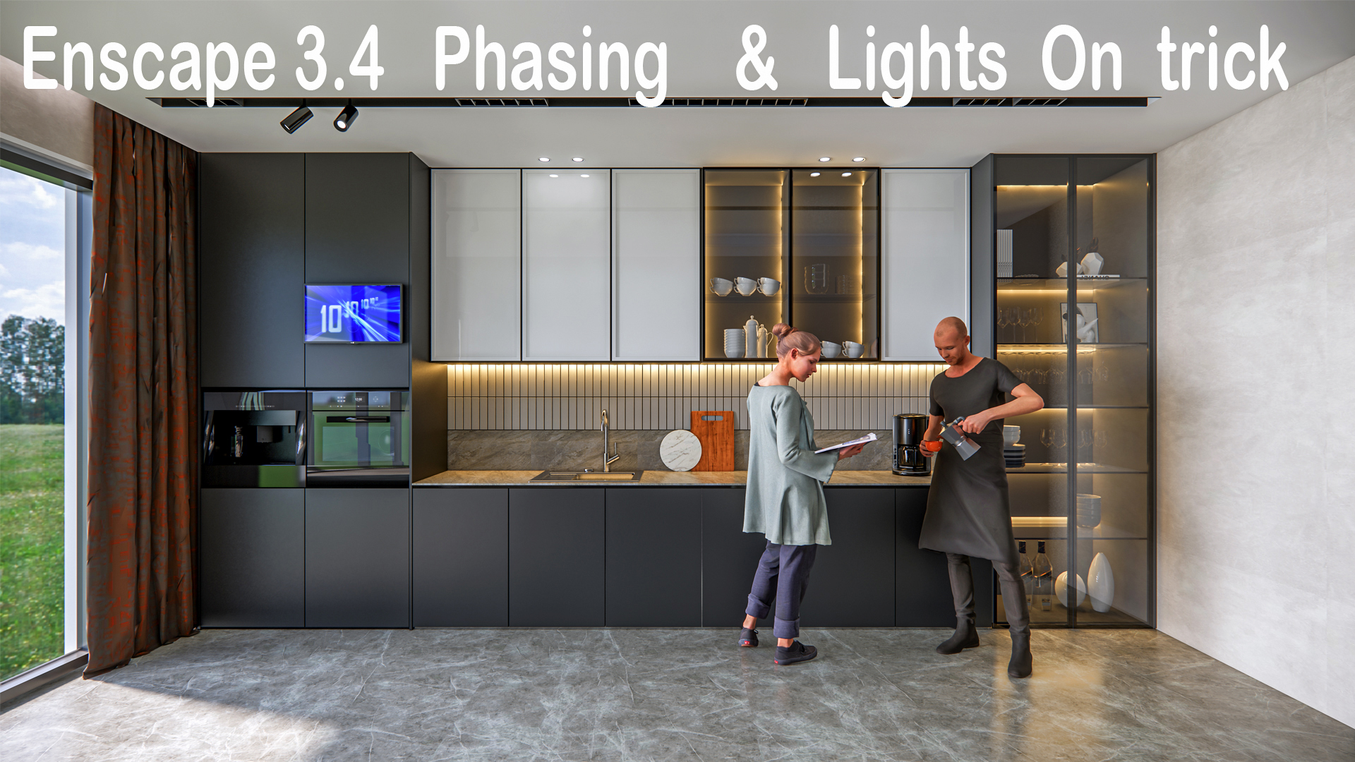 Enscape 3.4 Sketchup render ready free scene and free Tutorial - Mu...