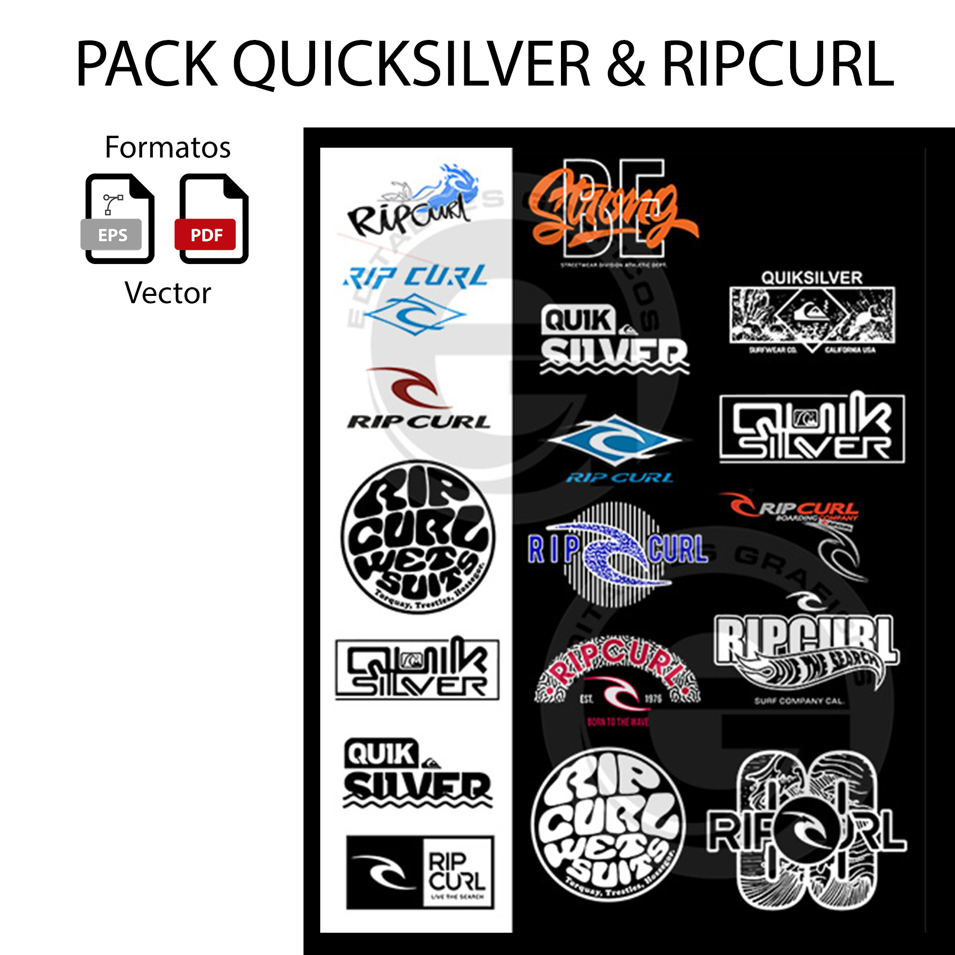 Pack QUICKSILVER & RIPCURL Vector - Cesar BENEGAS | Hotmart