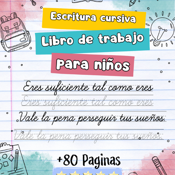 Escritura cursiva libro de trabajo para niños y adolescentes - Vivi...