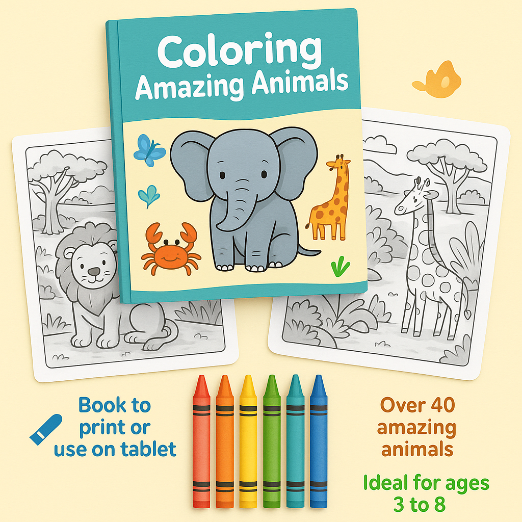 COLORING AMAZING ANIMALS - claudia milena amorocho | Hotmart