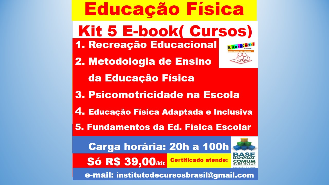 Kit 5 E-book(Cursos) na área de Educação Física - Profissional Nota... Kit 5 E-book(Cursos) na área de Educação Física - Profissional Nota...