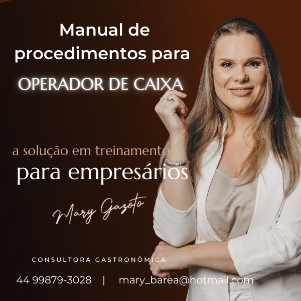 Manual de procedimentos para operador de caixa - Mary Gazoto | Hotmart