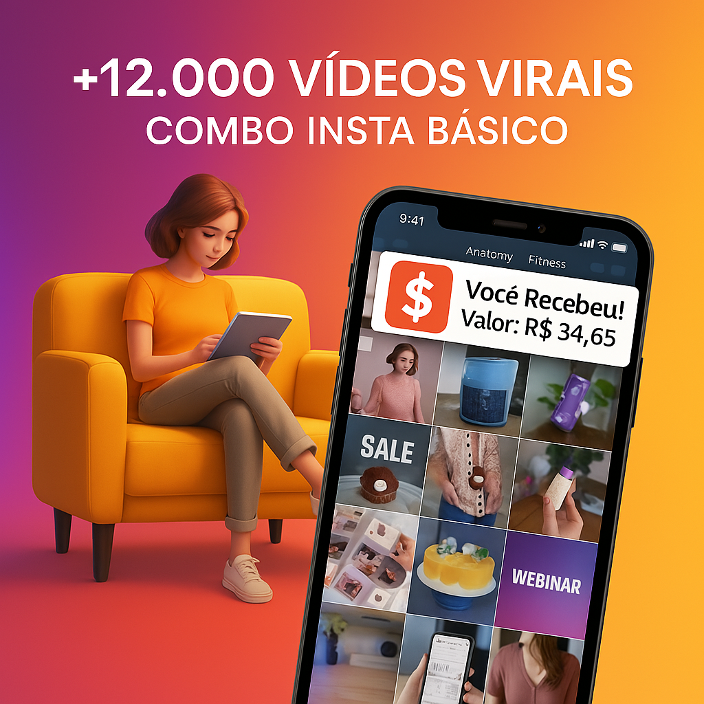 +12.000 videos virais | Combo Insta Básico