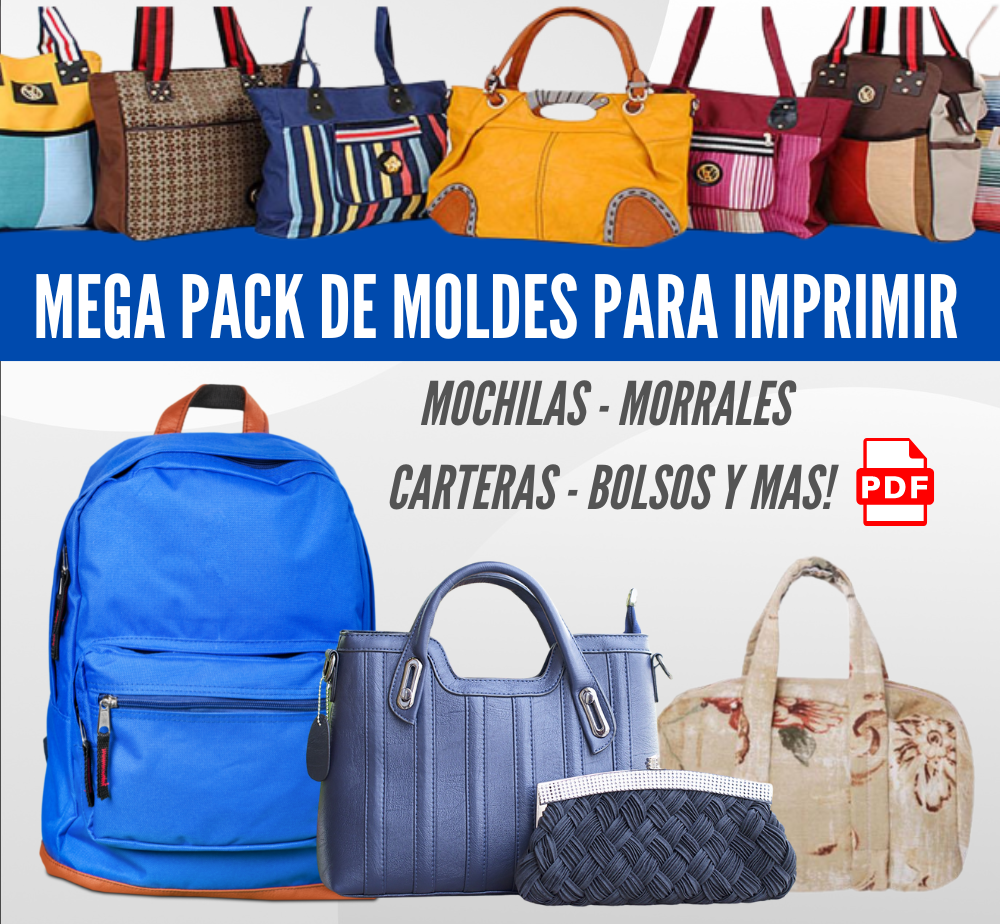 Pack Moldes Carteras y bolsos - Santos Macia | Hotmart