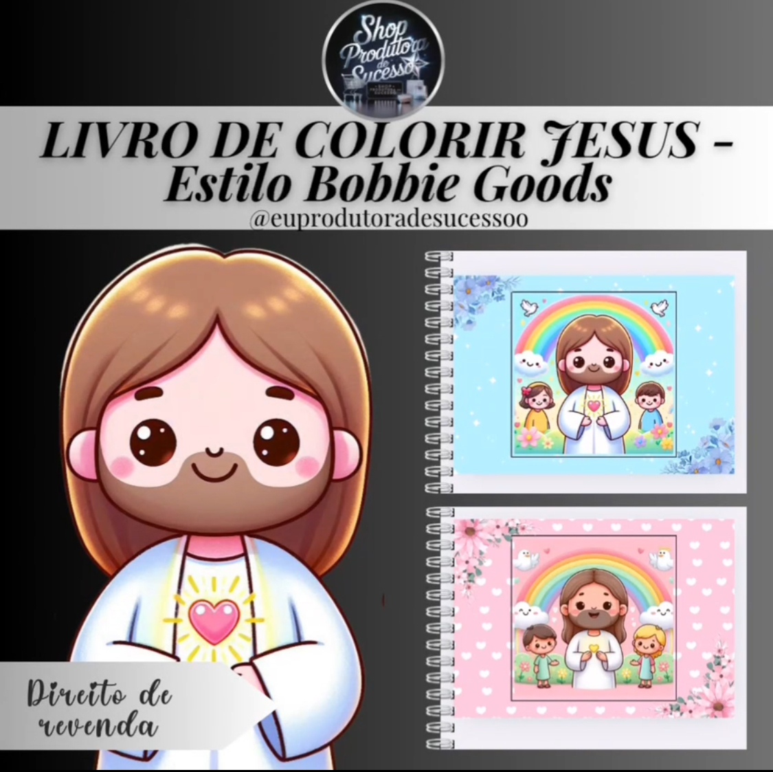 LIVRO DE COLORIR JESUS - ESTILO BOBBIE GOODS - Marília Trindade Ver...