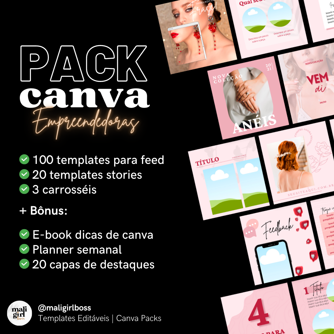PACK CANVA PARA EMPREENDEDORAS