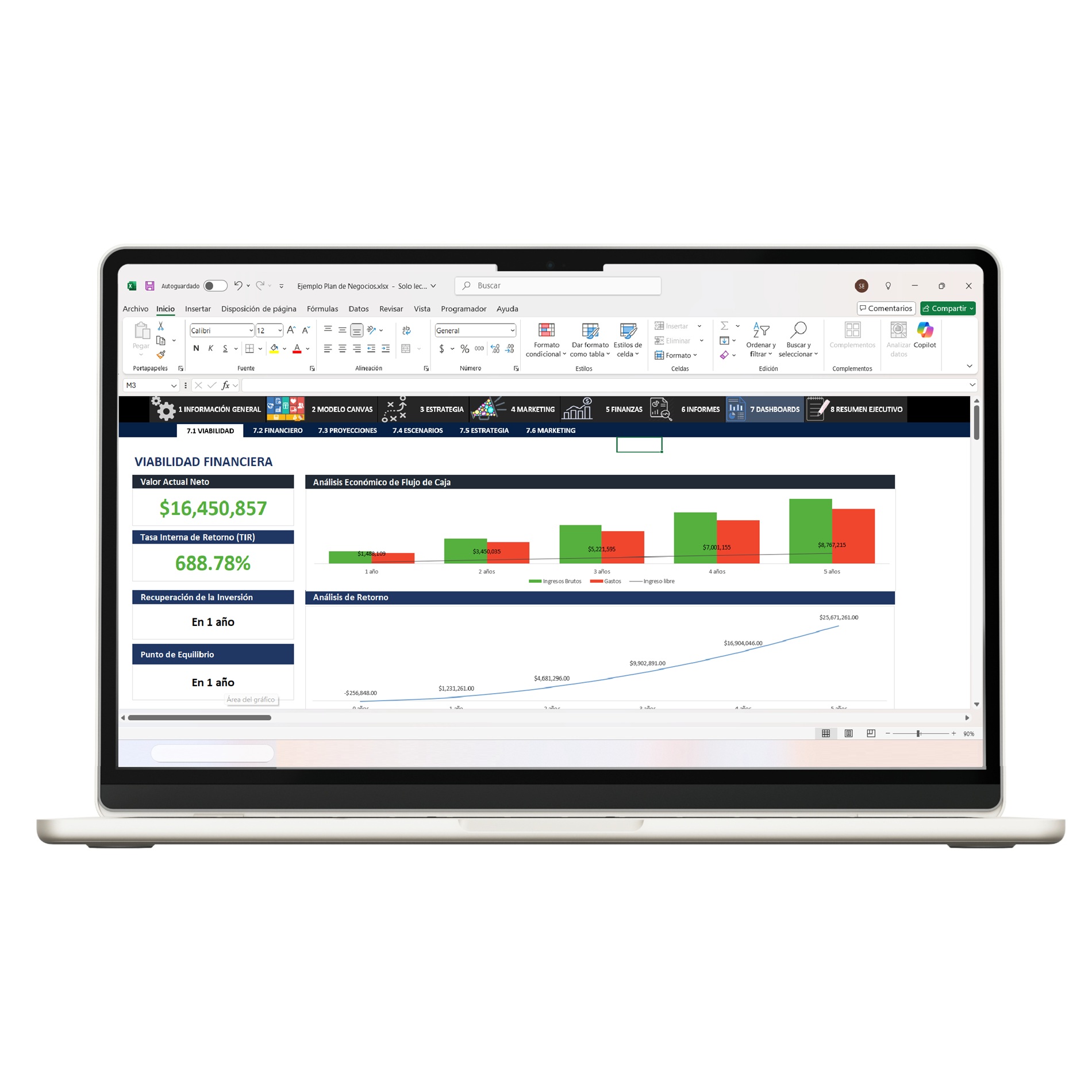 Business Plan en Excel | Plantilla Plan de Negocios en Excel - S E ...