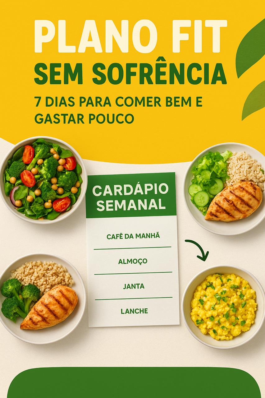 🍃 Plano Fit Sem Sofrência — 7 Dias para Comer Bem e Gastar Pouco