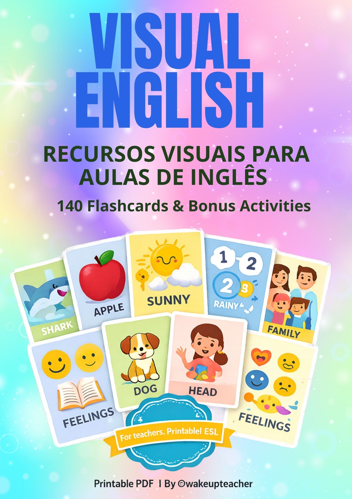 🎨📚 VISUAL ENGLISH – 140 Flashcards & Bonus Activities