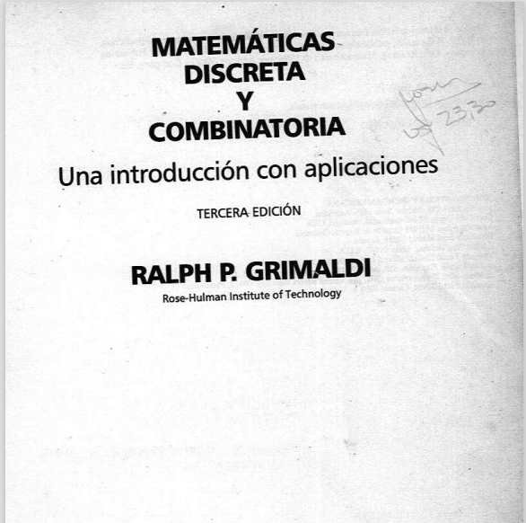 Matemática discreta y combinatoria (Grimaldi) - franco ventrice | H...