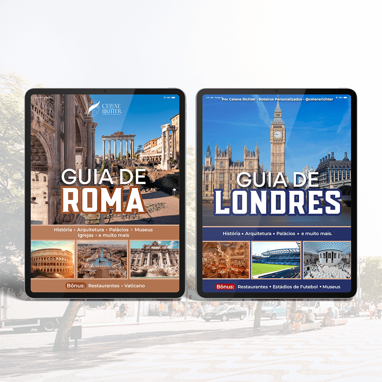 Combo de Roteiros Completos de LONDRES e ROMA