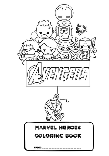 Marvel Heroes Coloring Book - Nathalia Bustamante | Hotmart