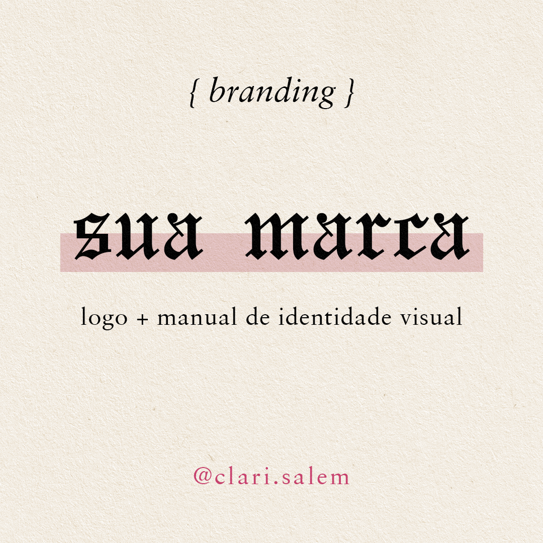 Sua Marca (Logo + Manual de Identidade Visual) - clari - branding