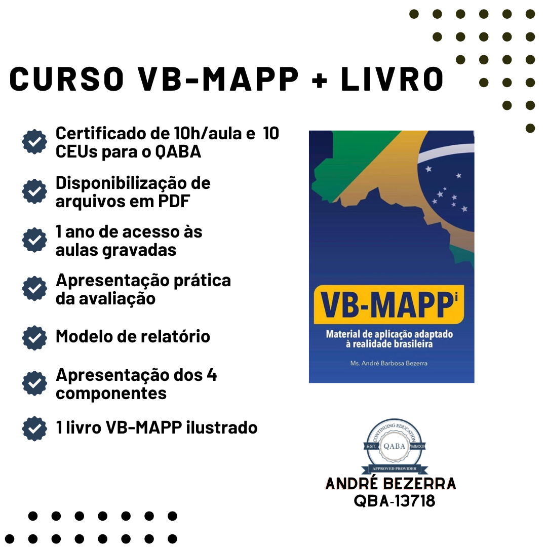 Livro VB-MAPP ilustrado + Curso VB-MAPP avançado - André Barbosa Be...