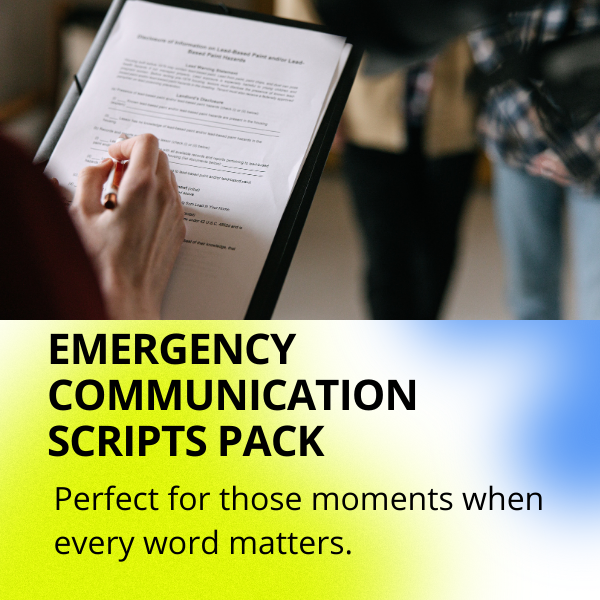 Emergency Communication Scripts Pack - Carolina Sarabia Lopez | Hot...