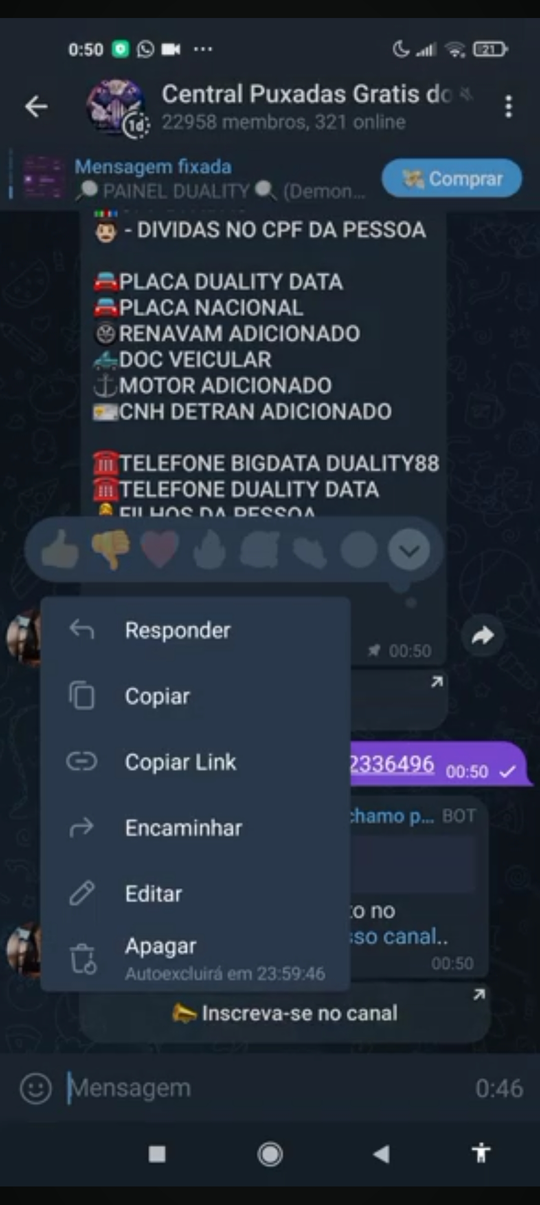 BOT DE CONSULTAS - Renan cesar gomes de oliveira | Hotmart