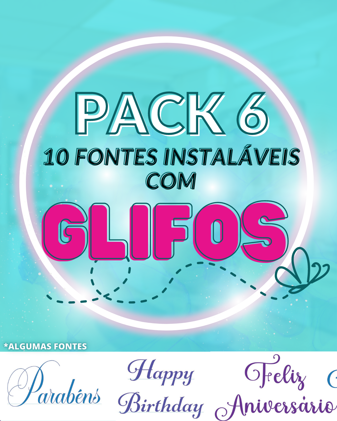 Pack 6 de fontes com glifos - Ingride Sampaio de Matos | Hotmart