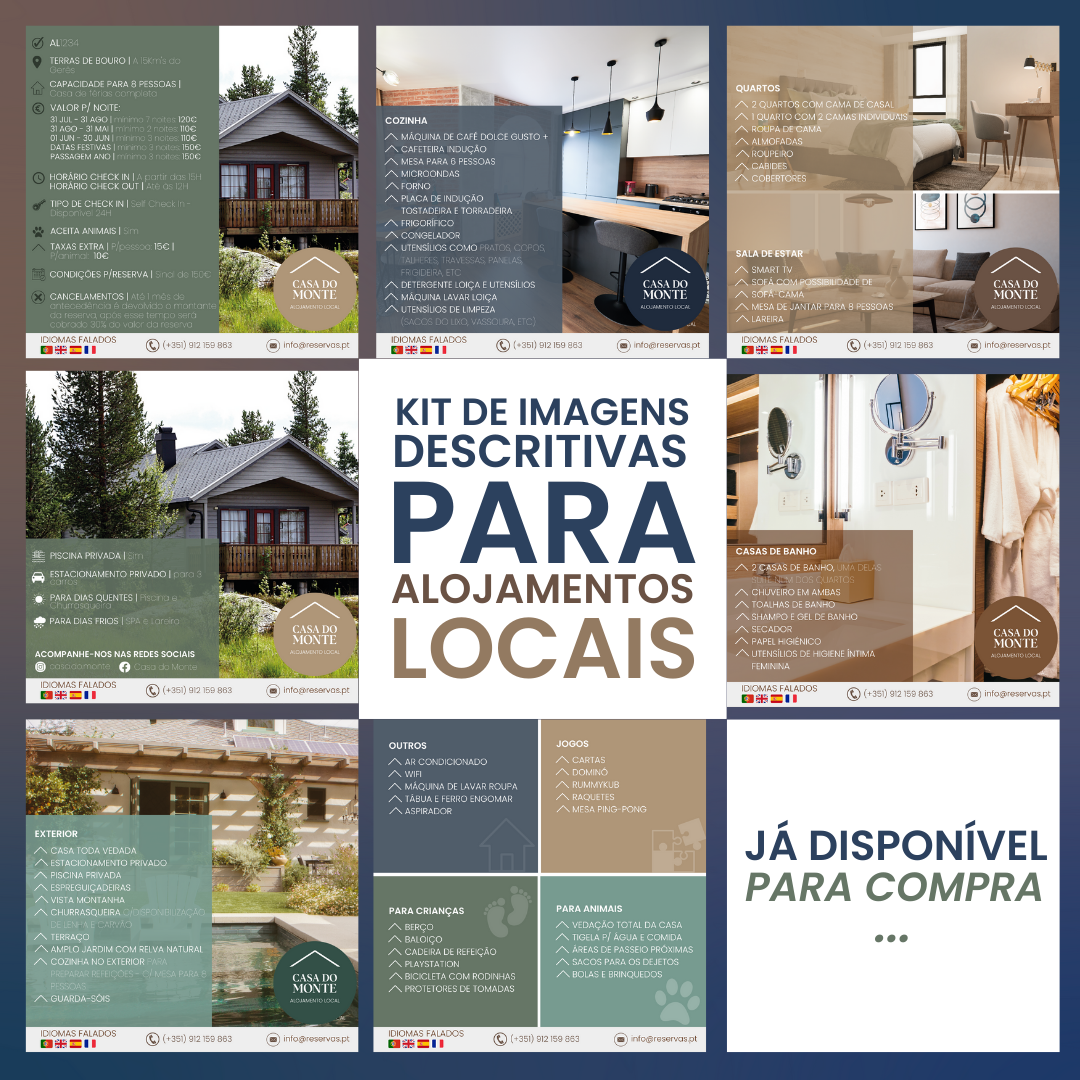 KIT IMAGENS DESCRITIVAS P/ALOJAMENTOS LOCAIS - Maria da Conceição M...