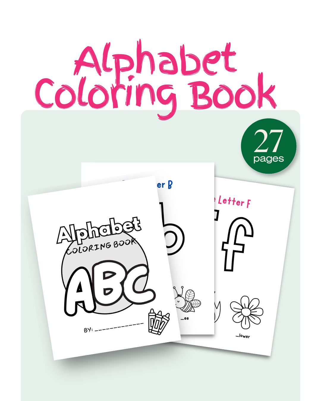 Libro con el Abecedario para colorear (ABC) | Alphabet Coloring Book ...