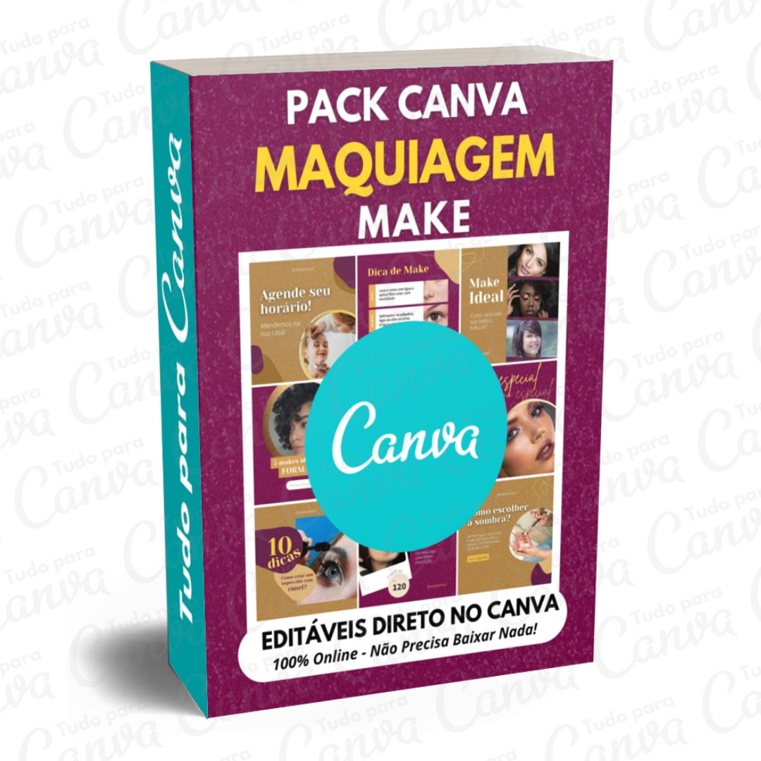 Canva Pack Editável - Maquiagem Make + 5 Kits Bônus