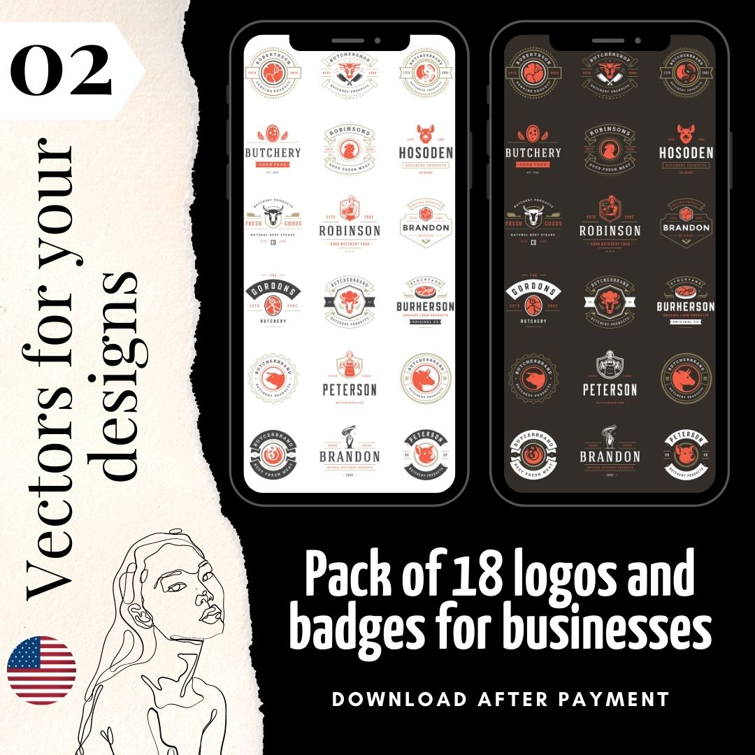 Cutting Vectors | Business Logos for Sublimation: (Pack No. 0002)