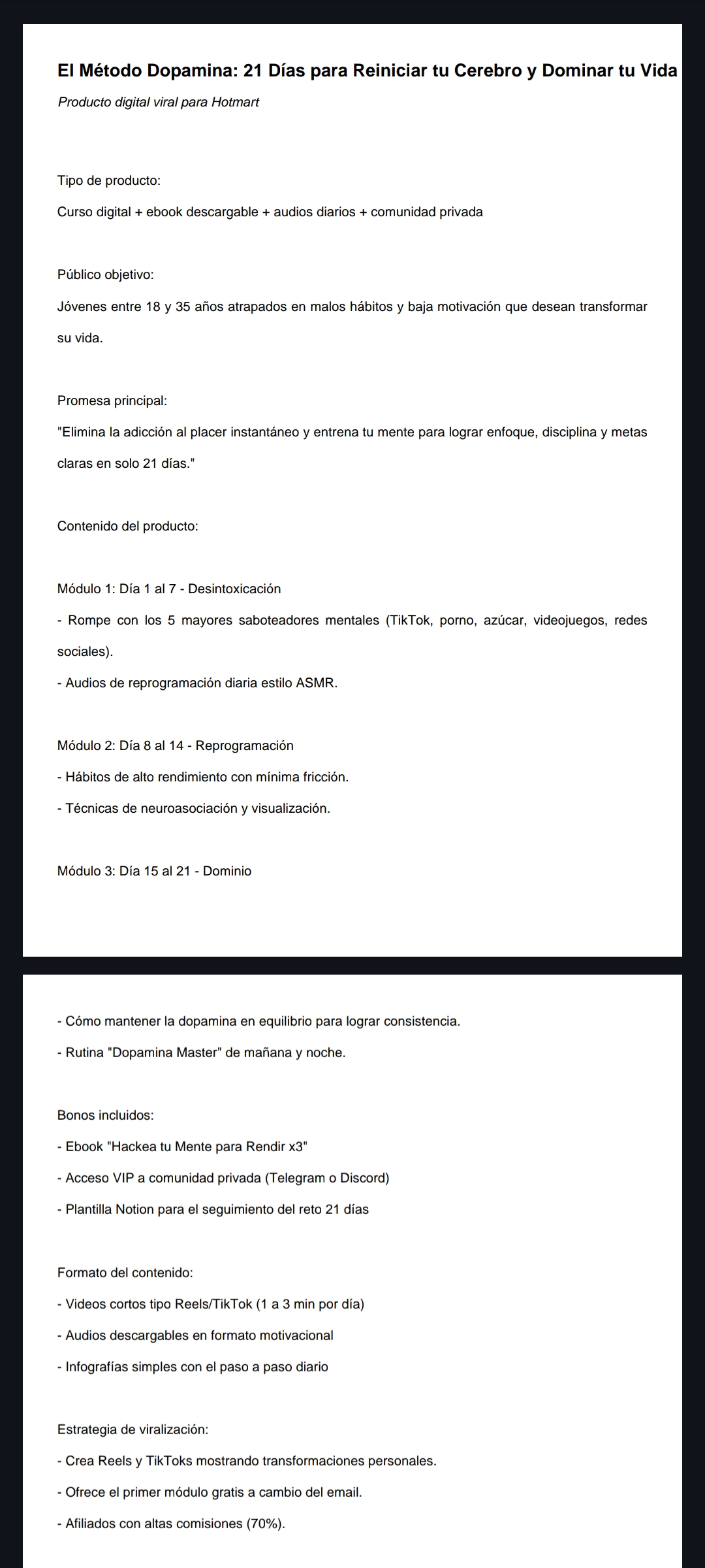 El Método Dopamina - Kevin Abdiel Perez magallón | Hotmart