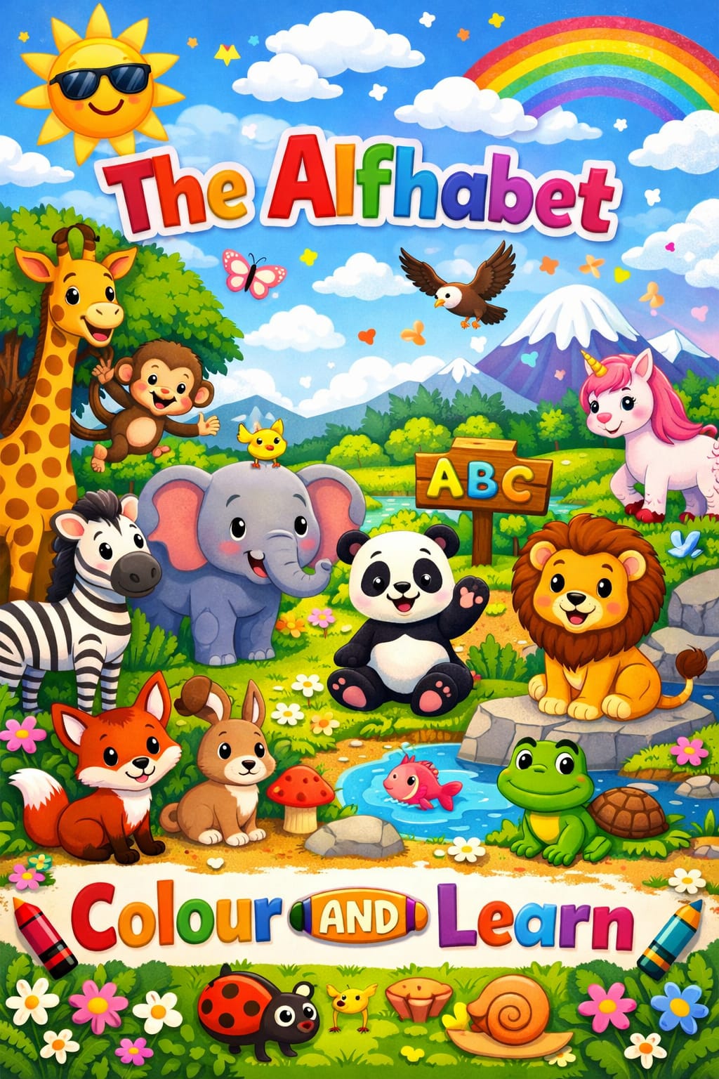 ABC Activity Book with Animals for childrens between 2- 5 years Colour ...
