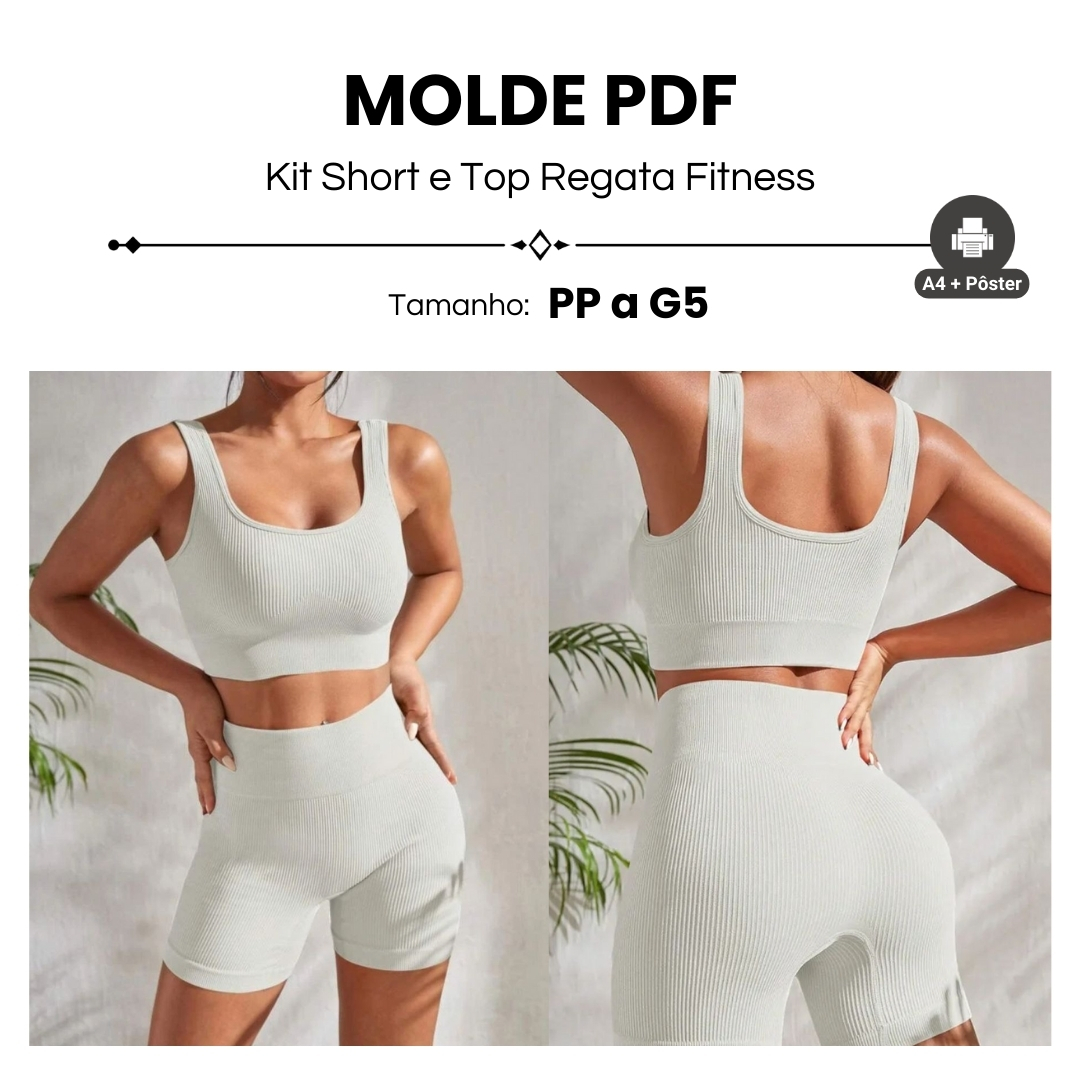 MOLDE KIT SHORT E TOP REGATA FITNESS - Criative wg | Hotmart