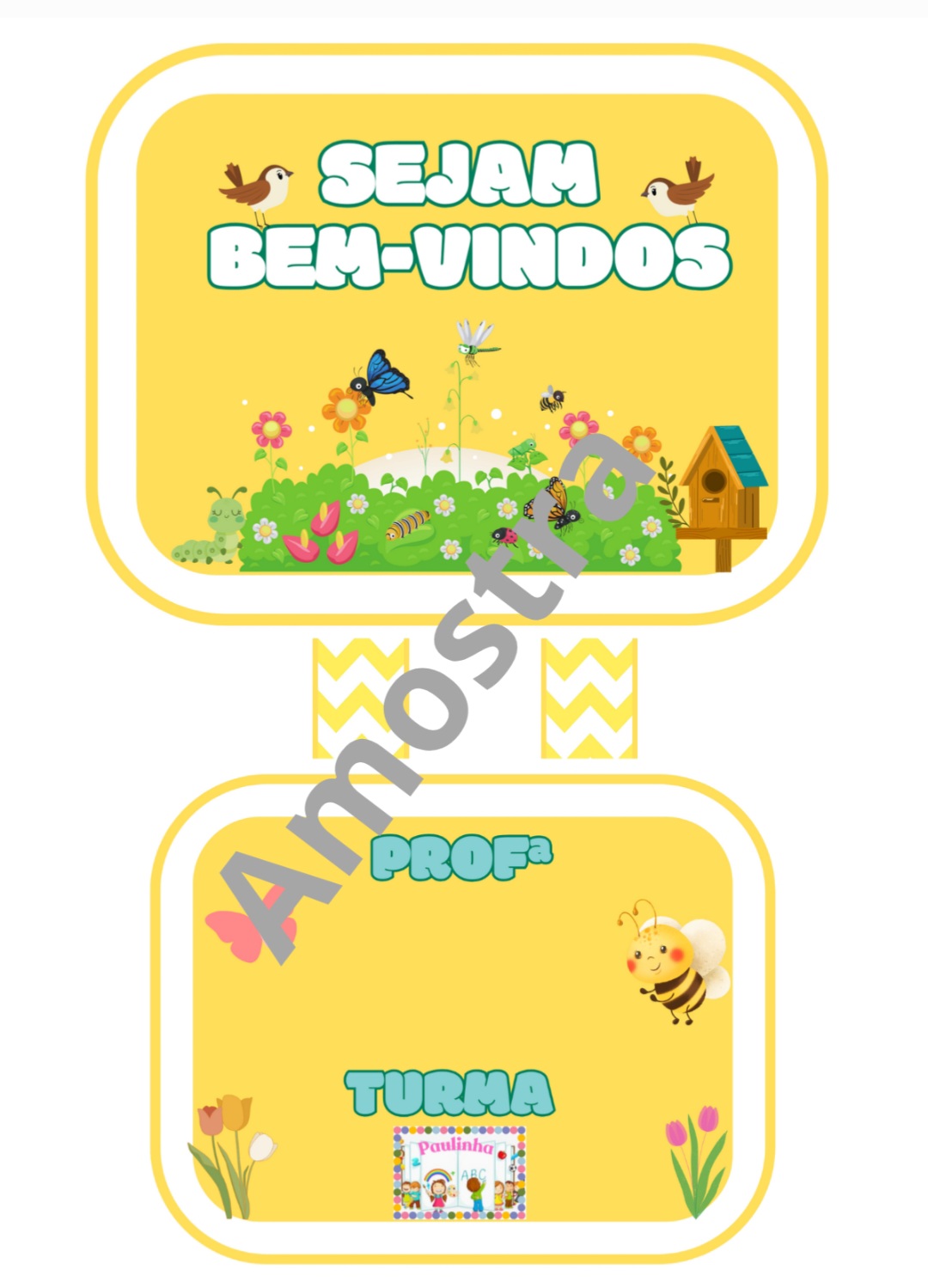 🪴 *Plaquinhas para porta Sejam bem-vindos tema Jardim* 🪴 - Paula...