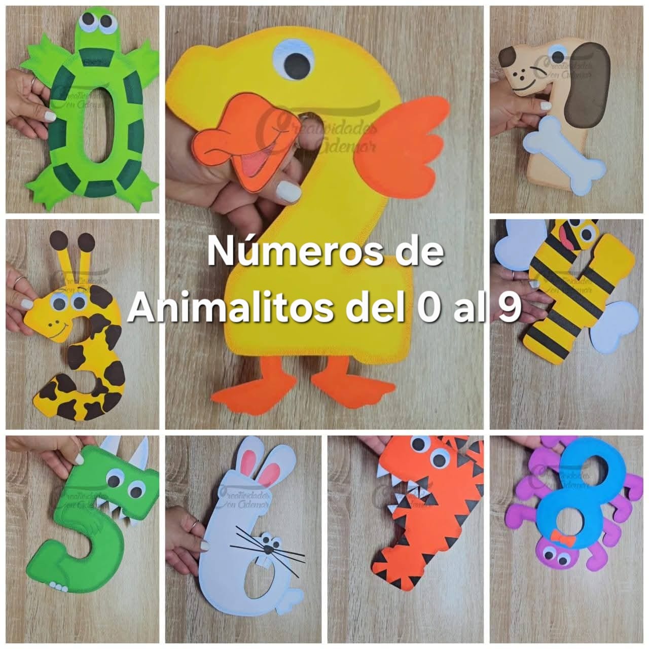 Números de Animalitos del 0 al 9 - creatividades con AdeMar | Hotmart