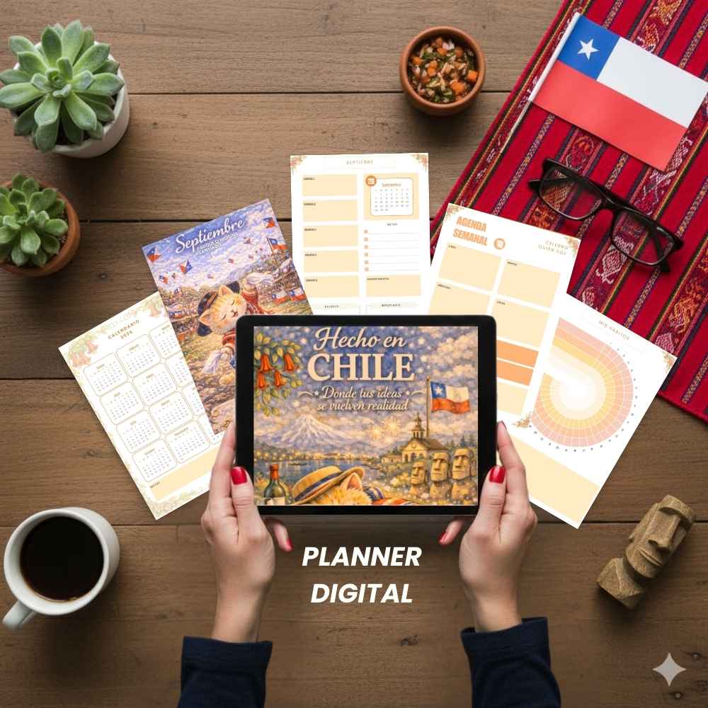 Planner Digital 2026 Chile | Agenda Digital con Gatitos | Calendari...